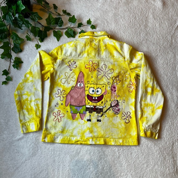 Other | Custom Spongebob Denim Jacket | Poshmark